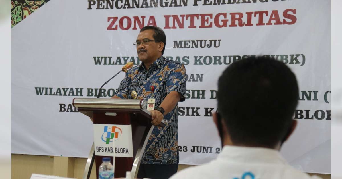 Bupati Hadiri Pencanangan Zona Integritas Menuju WBK WBBM BPS Blora ...