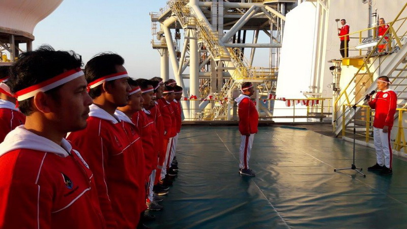 Upacara Bendera Digelar di Lapangan Banyu Urip dan FSO Gagak Rimang ...